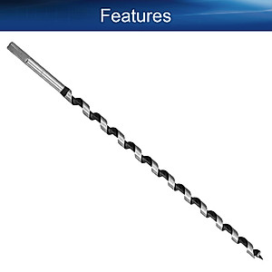 Auniwaig Auger Drill Bit Wood Hex Shank 14mm Cutting Dia High Carbon Steel for Electric Bench Drill Woodworkingpentry