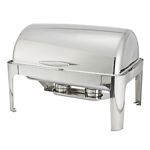 Madison Chafer 601 - 8 qt Full Size Stainless Steel Roll Top Cover Winco, SET OF 6