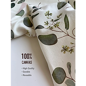 Hglian Grocery Bag Storage Dispenser,Wall Mount Plastic Bag Holder,Garbage Shopping Trash Bags Carrier Organizer,Eucalyptus Leaves Farmhouse Sweet Home Kitchen Decor,Gifts for Women Grandma Mom