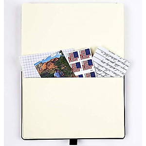 RICCO BELLO Undated Weekly Planner To Do Notebook | Faux Leather Hardcover, for Work, School, Home with Pen Loop, Bookmark, Band Closure, Storage Pocket, 5.7 x 8.4 Inches (Black)