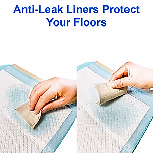 CALPALMY (100 Pads) Ultra Absorbency Pet Toilet Training Pads 18" x 13" Moisture Locking Technology Turns Liquid into Gel - Perfect for Rabbits and Guinea Pigs