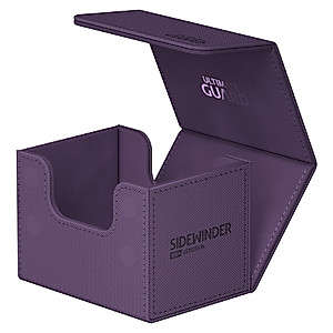 Ultimate Guard Sidewinder 100+, Deck Box for 100 Double-Sleeved TCG Cards, Purple, Magnetic Closure & Microfiber Inner Lining for Secure Storage