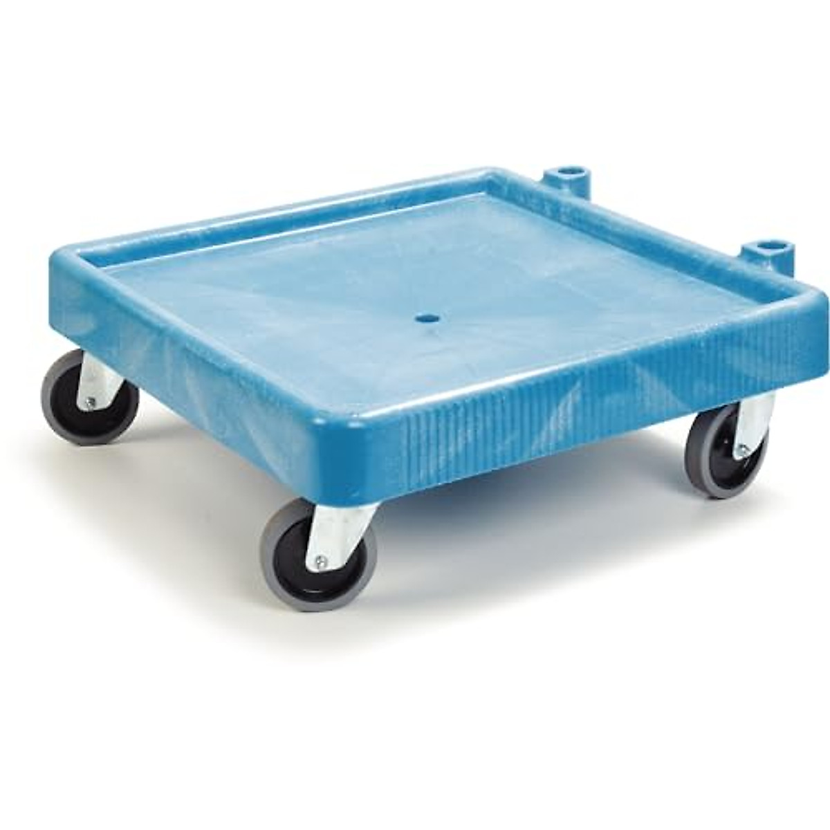 Carlisle FoodService Products E-Z Glide Warewashing Rack Dolly Dishwashing Rack Dolly with Drain for Kitchen and Restaurants, Plastic, 22.5 x 22.5 x 8 Inches, Blue