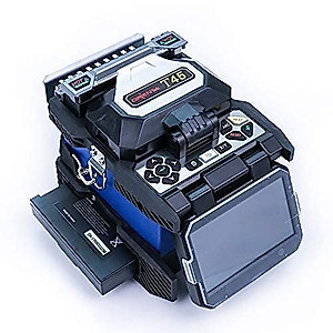 ORIENTEK T45 FTTH Fiber Optic Fusion Splicer Machine Core Alignment Fusion Splicing Machine 7sec Splice Time 250μm Fiber, 900μm Fiber, Flat Cable, Jump Cables w/Fiber Cleaver+Optic Power Meter