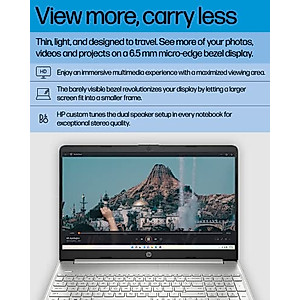 HP 15.6-inch Laptop, AMD Ryzen 7 5700U, 8 GB RAM, 256 GB SSD, HD Micro-Edge Display, Windows 11 Home, Thin & Portable, Long-Lasting Battery, Full-Size Keyboard, Wi-Fi 6 & Bluetooth (15-ef2025nr, 2022)