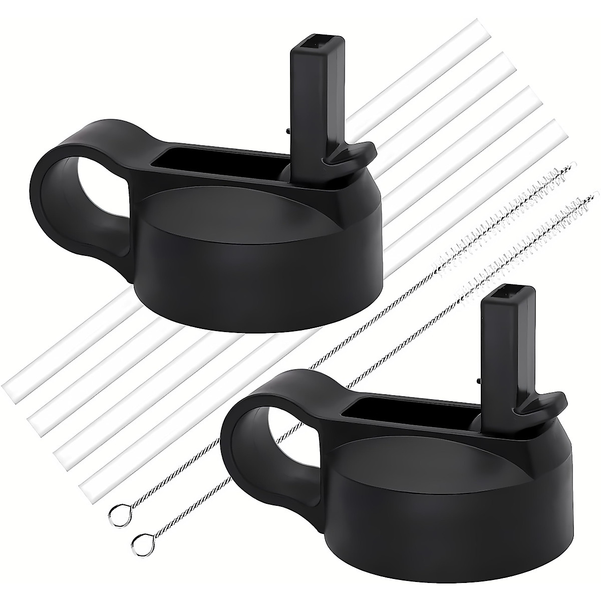 Ouharty Replacement Straw Lid for Hydroflask Wide Mouth Water Bottle, Top Lids with Straw for Hydro Flask Accessories, Replacement Straw Cap for Hydroflask 32 40 64 oz Wide Mouth Bottle