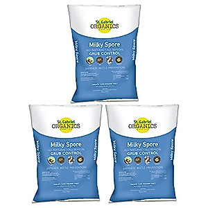 St. Gabriel Organics Milky Spore Granular Natural Bacteria Japanese Beetle Grub Killer Lawn and Garden Care Control, 20 Pound Pack (3 Pack)
