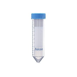 CORNING 352070 Polypropylene Falcon Graduated Tube, 50 mL Capacity, 30 mm OD x 115 mm L, 9400 x g Maximum RCF, 25/Bag Packaging