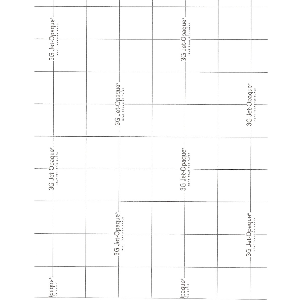 Iron ON Heat Transfer Paper 3G Jet Opaque 8.5 x 11" Custom Pack 25 Sheets