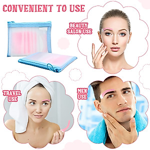Eyebrows Wax Strips Face Eyebrow Shaper Wax Strips Cold Waxing Strip for Eyebrow Ready to Use Facial Hair Removal Strips for Women Home and Traveling, Double Side (12 Pairs)
