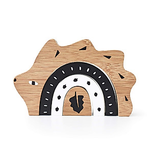 Wee Gallery Bamboo Nesting Hedgehog, Building and Stacking Blocks, Arc Stacker and Balance Toy for Child Motor Skills, Problem Solving, Play, and Nursery Decor (for Kids Age 18 Months and up)