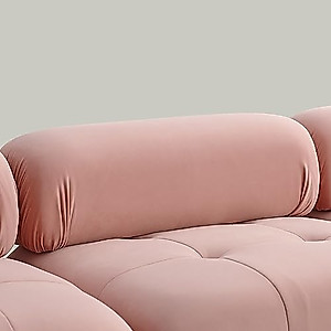 ERYE Pink Velvet Button Tufted, 93"