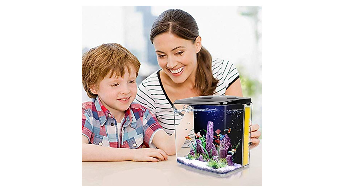 1.2Gallon Betta Aquarium Kit with LED Light & Filter Pump