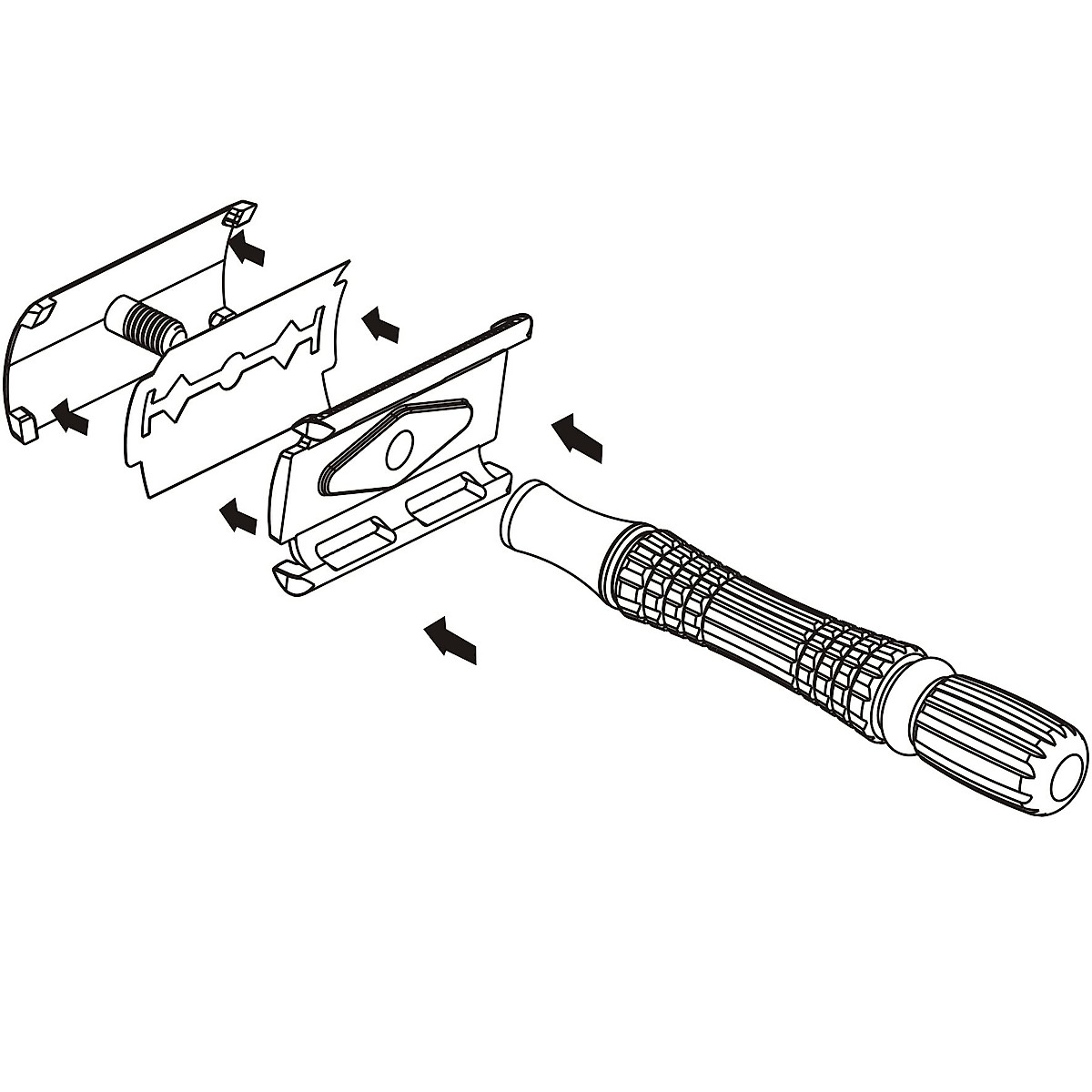 BAILI Classic 3-Piece Double Edge Safety Razor Wet Shaving for Men Women with Platinum Blade and Mirrored Travel Case BD176