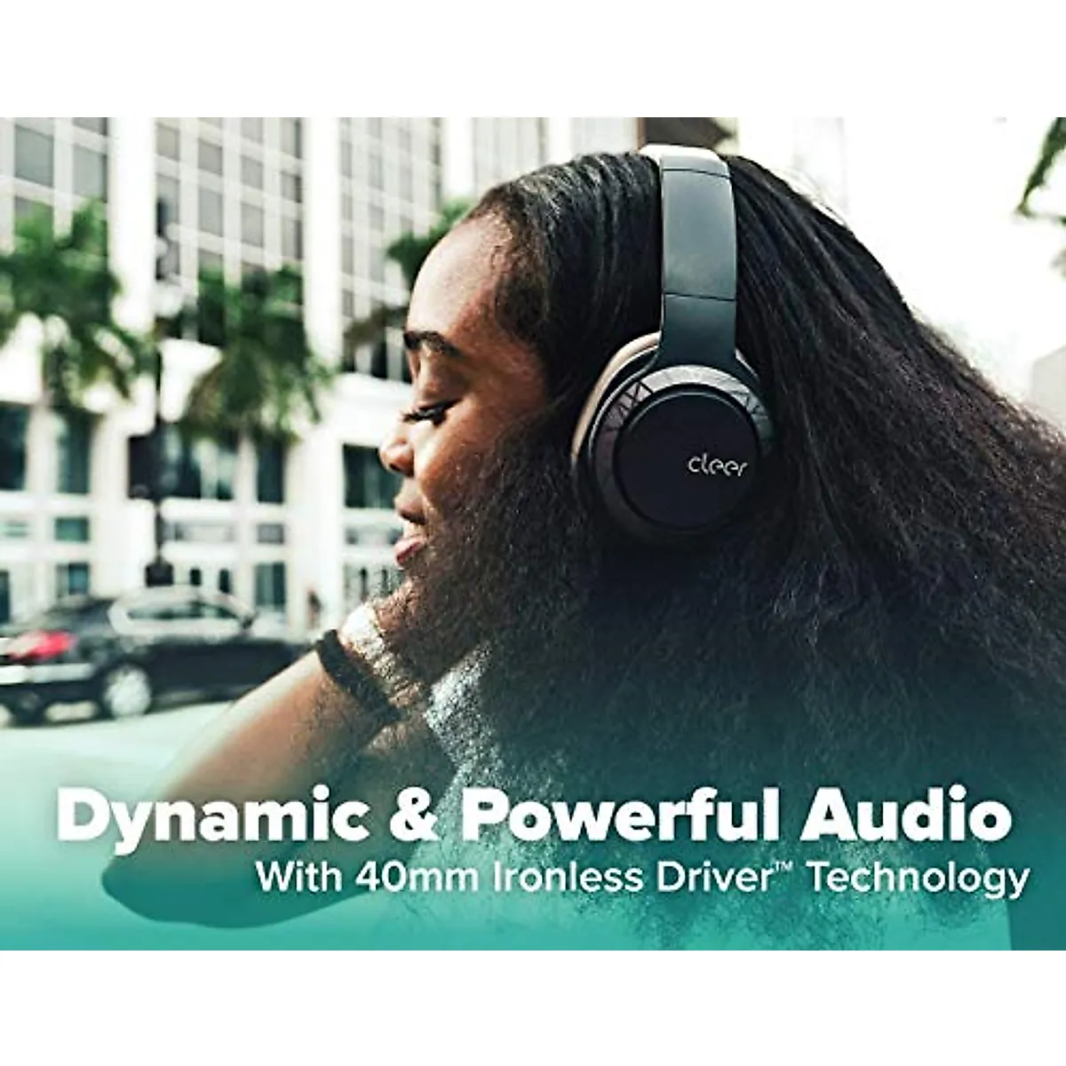 Cleer Audio Enduro 100 Wireless Bluetooth Headphone - Over Ear Fast Charging Lightweight, Podcasting 100Hr Long Battery | Full Charge 4 Day Playback, Play Music & Take Calls Ironless Driver (Navy)