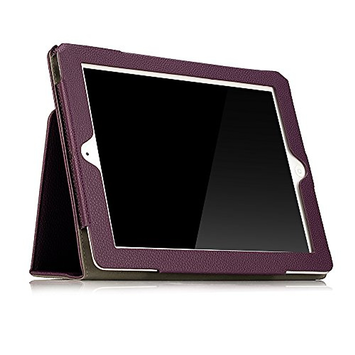 RUBAN Folio Case for iPad 4th Generation/iPad 3rd Gen (2012 Model), iPad 2 (2011 Model) 9.7 inch Tablet - [Corner Protection] Slim Fit Smart Stand Protective Cover Auto Sleep/Wake, Purple