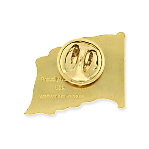 PinMart American Flag Lapel Pin – Made in the USA - Gold Plated Enamel Pin – Patriotic Waving United States Country Pin for Coats, Suit Jackets and Lanyards