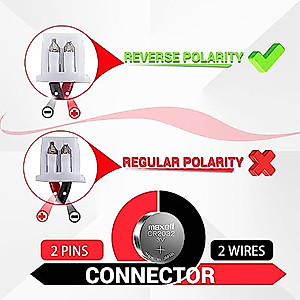 LeFix CMOS Battery for Intel NUC and AsRock AM1H-ITX Motherboard Playstation PS2 PS3 Slim - Laptop Backup BIOS RTC 3V CR2032 Battery Connector Reverse Polarity