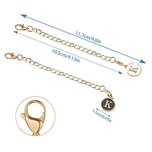 MaxBase Letter Charms Accessories for Stanley Cup, 2Pcs Personalized Initail Name ID Decor Charm for Stanley 30&40 oz Tumbler with Handle (Letter K)