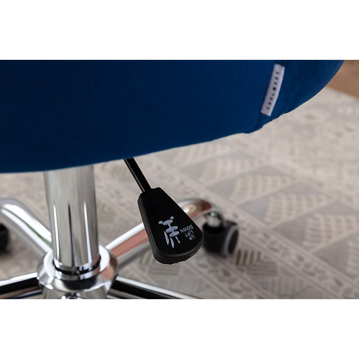 KUIKUI Modern Shell Chair for Living Room Bedroom, Blue Leisure Office Chair