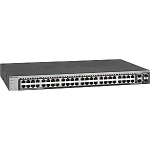 NETGEAR 48-Port Gigabit Ethernet Smart Switch (GS748T) - Managed, with 2 x 1G SFP and 2 x 1G Combo, Desktop or Rack Mount, and Limited Lifetime Protection