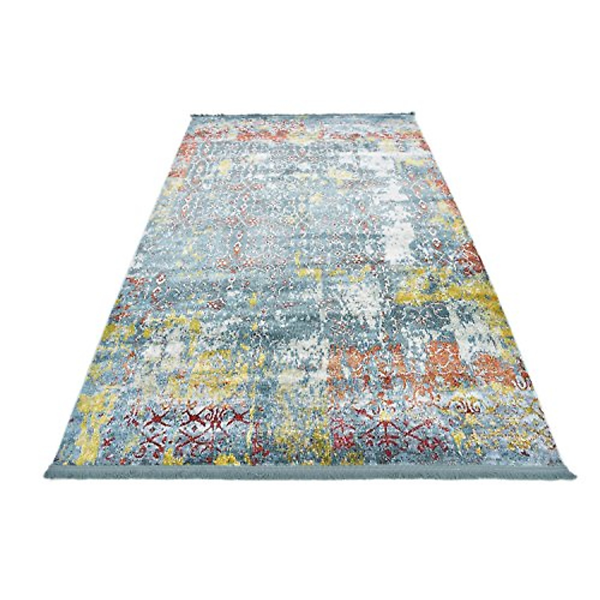 Unique Loom Baracoa Collection Area Rug-Alamar, 5' 5" x 8' Rectangle, Blue/Olive