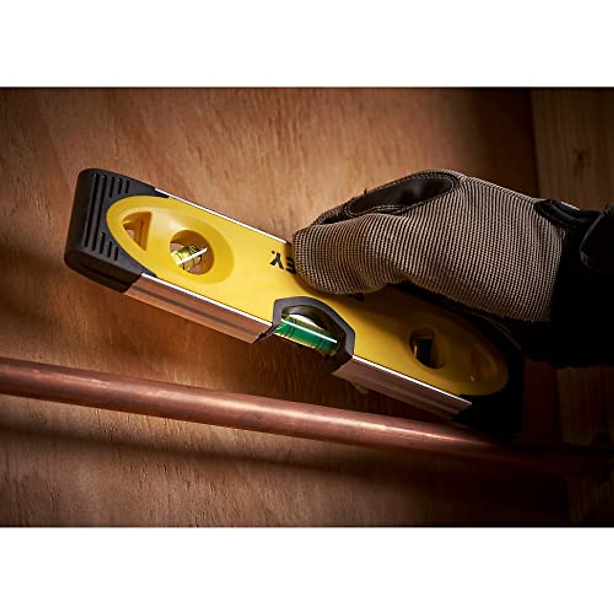 Stanley 0-43-511 Spirit level "Torpedo" of plastic/aluminum, Black
