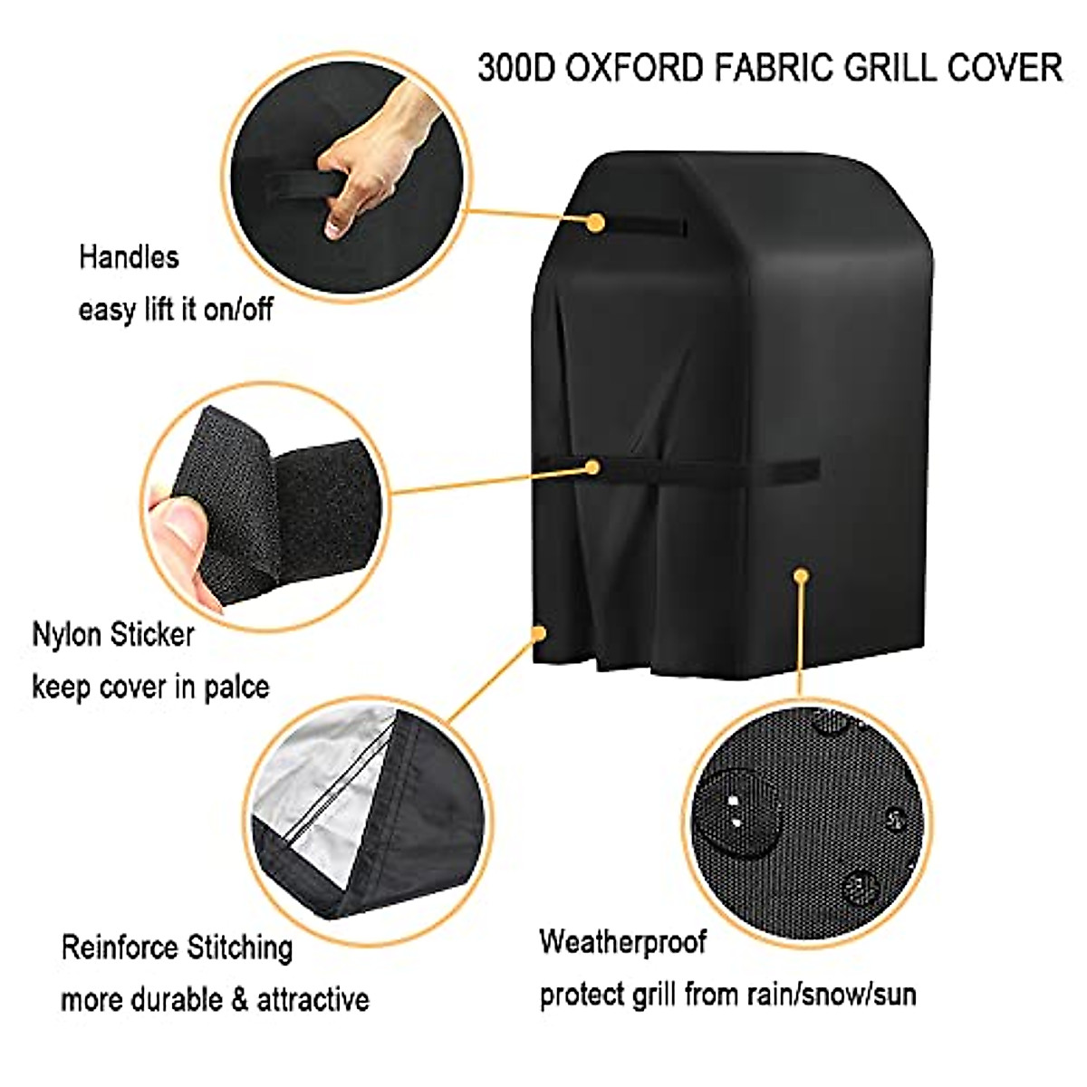 Samhe BBQ Grill Cover, 32-Inch Heavy Duty Waterproof UV Resistant Tear Resistant BBQ Gas Grill Cover for Nexgrill Brinkmann Weber Char-Broil