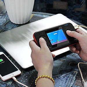 Peedeu Retro Game Console Power Bank,2.8 Inch Handheld Game Console,Mini Video FC PVP Game Player Gameboy 416 Games Travel Portable Gaming System Built-in 8000mah Battery USB C Fast Charging Type C