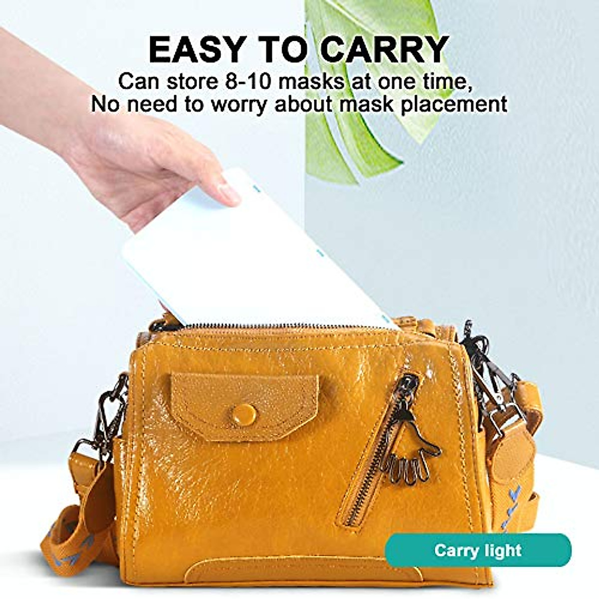 Mask case,Mask Storage Box,Portable dust-Proof and Anti-Pollution case,Can store 8-10 masks, Store Masks/Medicine/Stationery and Other small items for multiple purposes (product don‘t include Masks)