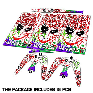 HK Studio Art Clown Decal Sticker Skin Specific Cover for Both PS5 Disc Edition and Digital Edition - Waterproof, No Bubble, Including 2 Controller Skins and Console Skin