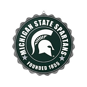 FOCO NCAA Bottle Cap Wall Sign, Michigan State Spartans