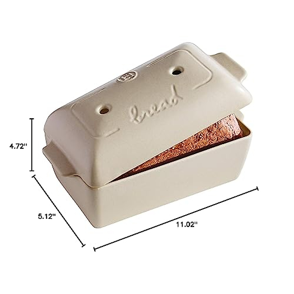 Emile Henry Linen Bread Loaf Baker, 11.02 x 5.12 x 4.72in