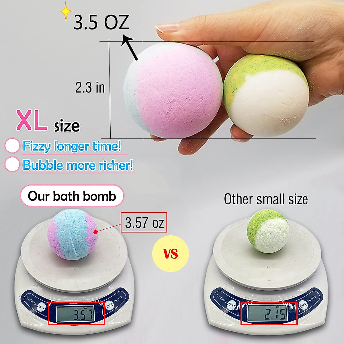 3.5 oz XL Bath Bombs for Kids with Puppy Toys Inside Kids Bath Bombs Organic Bubble Bath Fizzies Colorful Bomb 12 Pcs Set Birthday/Christmas Surprise Gift for Girls & Boys