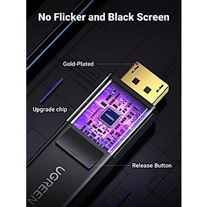 UGREEN 4K Displayport to HDMI Cable Uni-Directional UHD DP to HDMI Connector Video Display Cord for HDTV Monitor Projector Computer 16FT