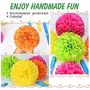Tissue Pom Pom Paper Flower Ball Party Decorations - 15 Pcs 10, 12, 14 Inch -for Wedding, Birthday, Bridal Shower, Bachelorette, Baby Gift Shower