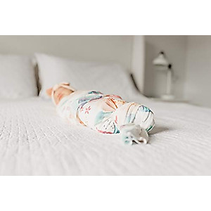 Copper Pearl Large Premium Knit Baby Swaddle Receiving Blanket Floral Bloom