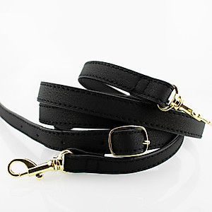 Capri Designs Half Moon Crossbody Clear Purse Removable Strap Black