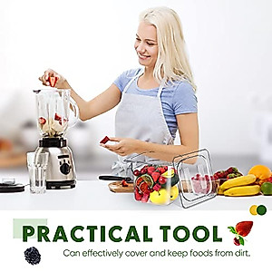 Didaey 16 Pcs Polycarbonate Clear Food Pan with Lid Bulk Stackable Food Pan Commercial Storage Pan Acrylic Food Storage Container Plastic Hotel Pan for Kitchen (1/6, 6'' Deep, 2 Quart)