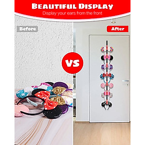 Gocasmus 3Pcs Ear Headband Holders - Wall Mounted Organizers for Displaying Mickey Mouse Ear