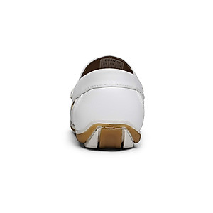 Bruno Marc Men's BUSH-01 White Driving Loafers Moccasins Shoes - 13 M US