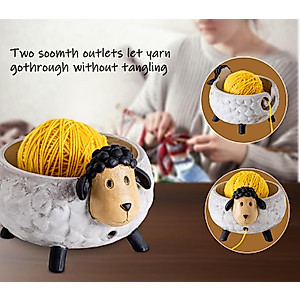 Sheep Yarn Bowls for Crocheting Resin Crochet Bowl Large Yarn Bowl for Knitting Durable Yarn Holder