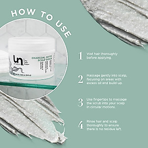 Unwash Charcoal Detox Scalp Scrub - Detoxify, Exfoliate, & Rebalance Hair & Scalp, Removes Build-Up, For Dry, Itchy Scalps Paraben Free, 8.82 oz