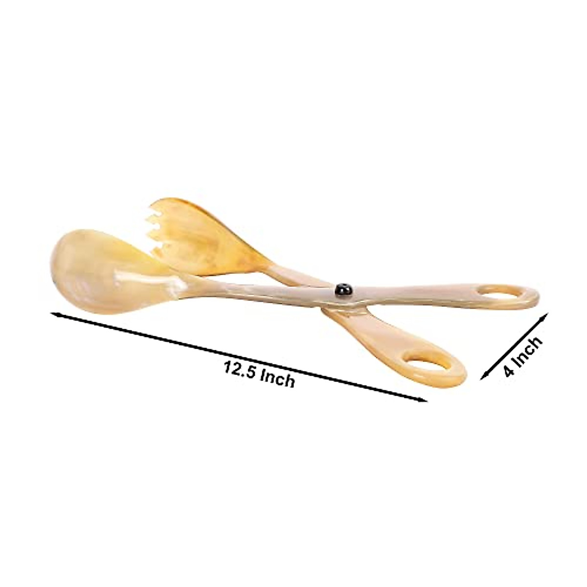Hand crafted Natural Material Horn Salad Servers Ergonomic Scissors Shape Buffet Tongs Buffet Party Catering Serving Tongs Salad Tongs Cake Tongs Bread Tongs Kitchen Tongs