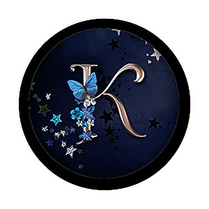 Butterfly Monogram Initial Letter K PopSockets PopGrip: Swappable Grip for Phones & Tablets