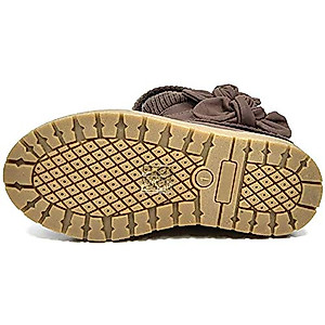 DREAM PAIRS Little Kid Klove Brown Faux Fur Lined Mid Calf Winter Snow Boots Size 2 M US Little Kid