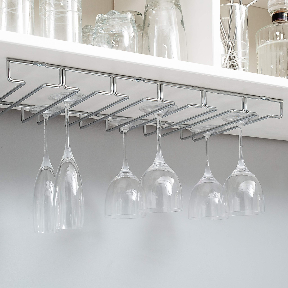 Organize It All Large Chrome Stemware Holder - 1876W