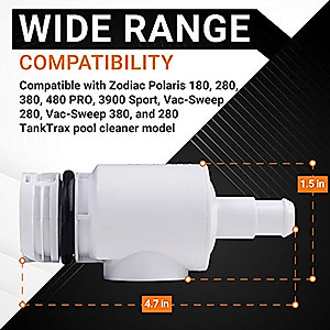 BlueStars Ultra Durable D29 UWF Universal Wall Fitting Quick Disconnect Replacement Part Exact Fit for The Polaris 180 280 380 Automatic Pool Cleaners - Replaces: 25563-029-000, D29, POL2017561