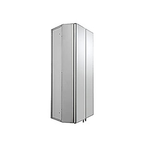 Croydex WC766105AZ Avisio Double Door Corner Bathroom, 27.6" H x 17.7" W Medicine Cabinet, Stainless Steel