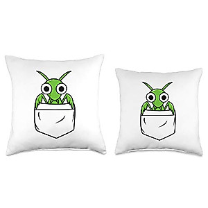 My Beautiful Pocket Mantis Pocket Mantis Throw Pillow, 16x16, Multicolor